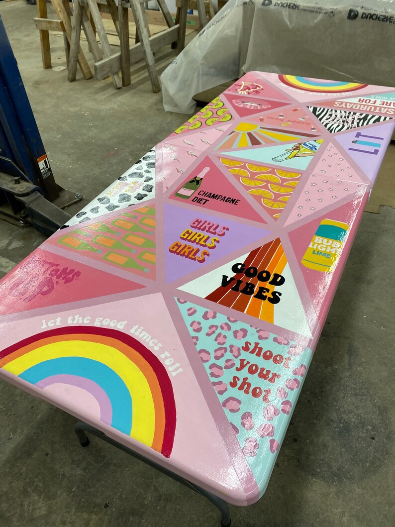 Custom Painted Beer Pong Table - Etsy