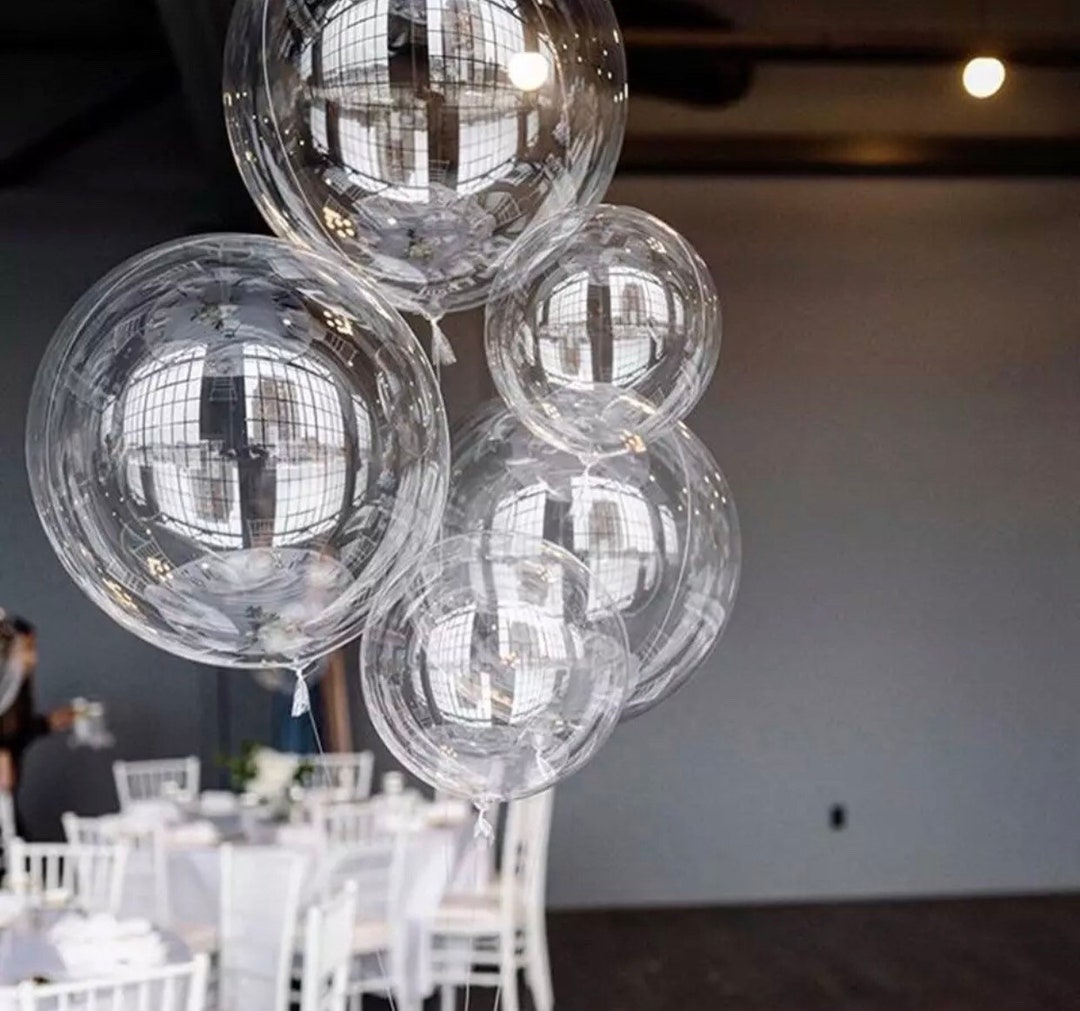 3 Clear Balloons in Plastic Round Result - Etsy