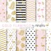 Flamingo Digital Paper Gold Flamingo Pink and Gold Flamingo | Etsy