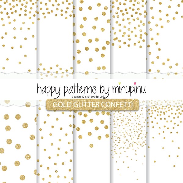Gold Foil Digital Paper - Etsy