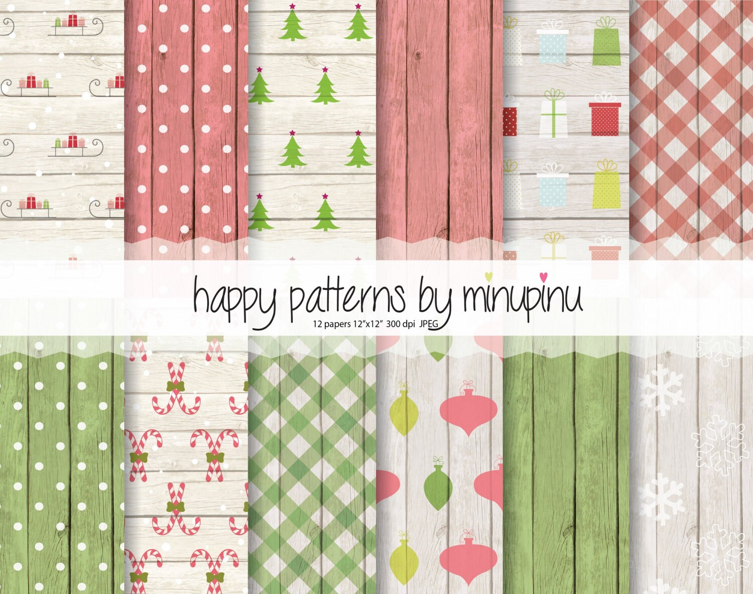 Christmas Digital Paper, Wood Christmas Background,shabby Christmas ...