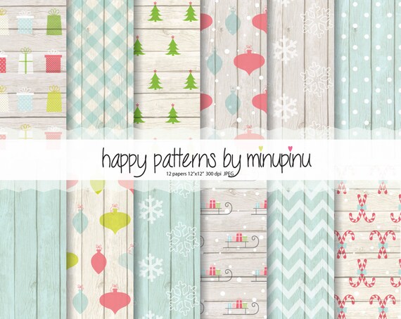 Christmas Digital Paper Christmas Wood Background Shabby | Etsy