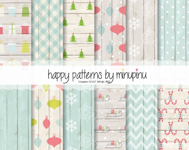 Christmas Digital Paper Christmas Wood Background Shabby - Etsy