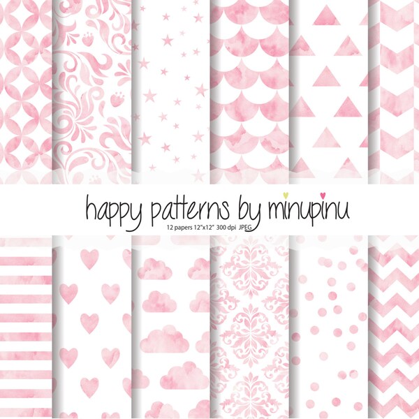 Watercolor Chevron - Etsy