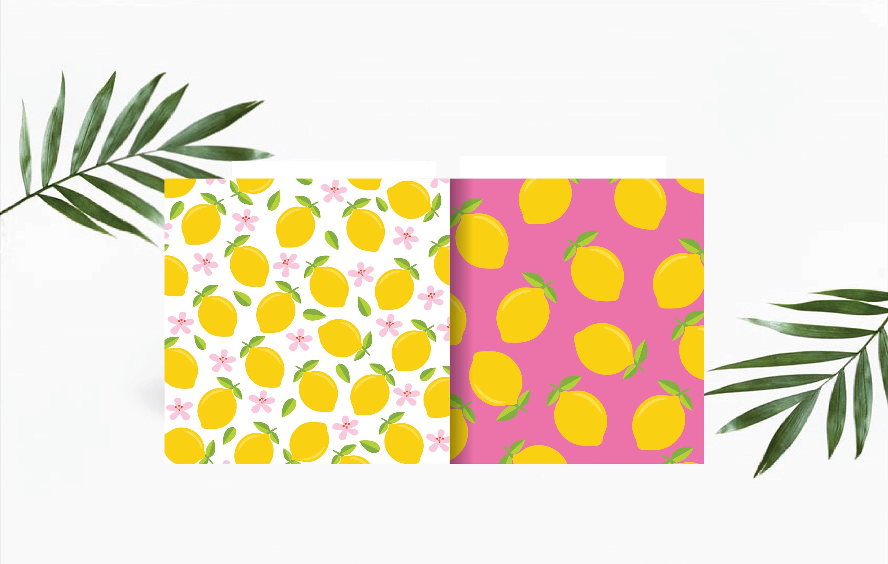 Pink Lemonade Digital Paper, Lemonade Pattern, Summer Citrus Paper ...