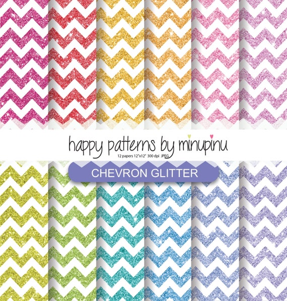 Purple Glitter Chevron Background