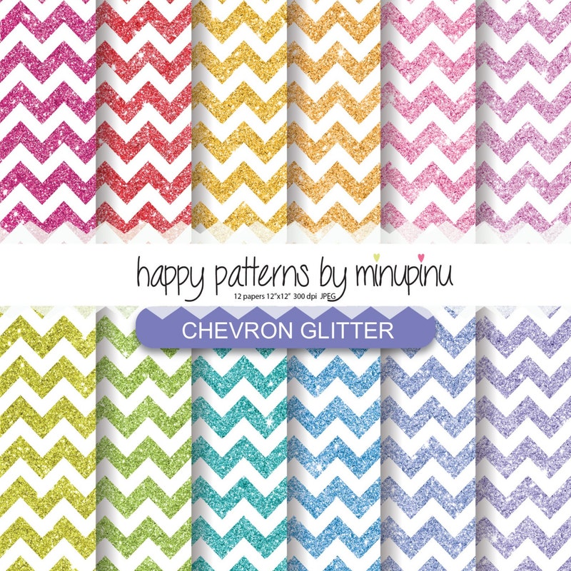 Glitter Chevron - Etsy