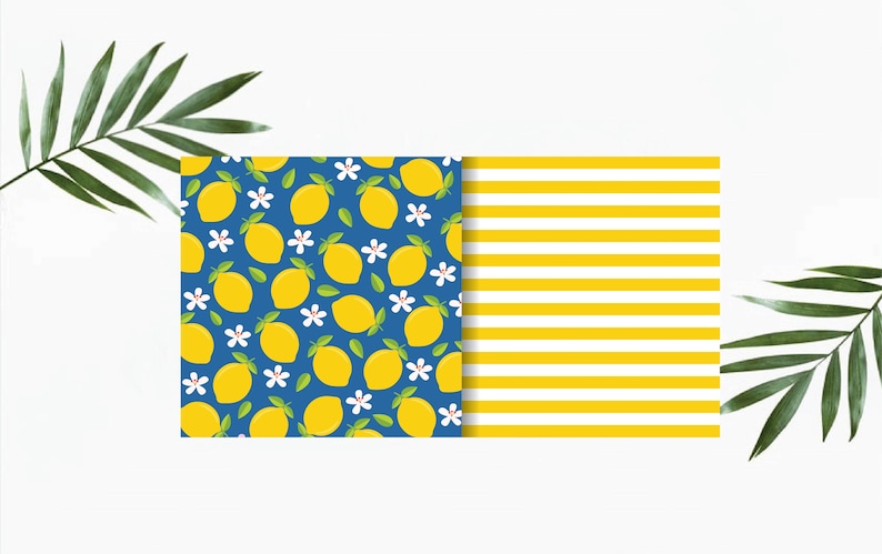 LEMONADE Digital Paper, Lemons Background, Summer Lemon Paper, Yellow ...