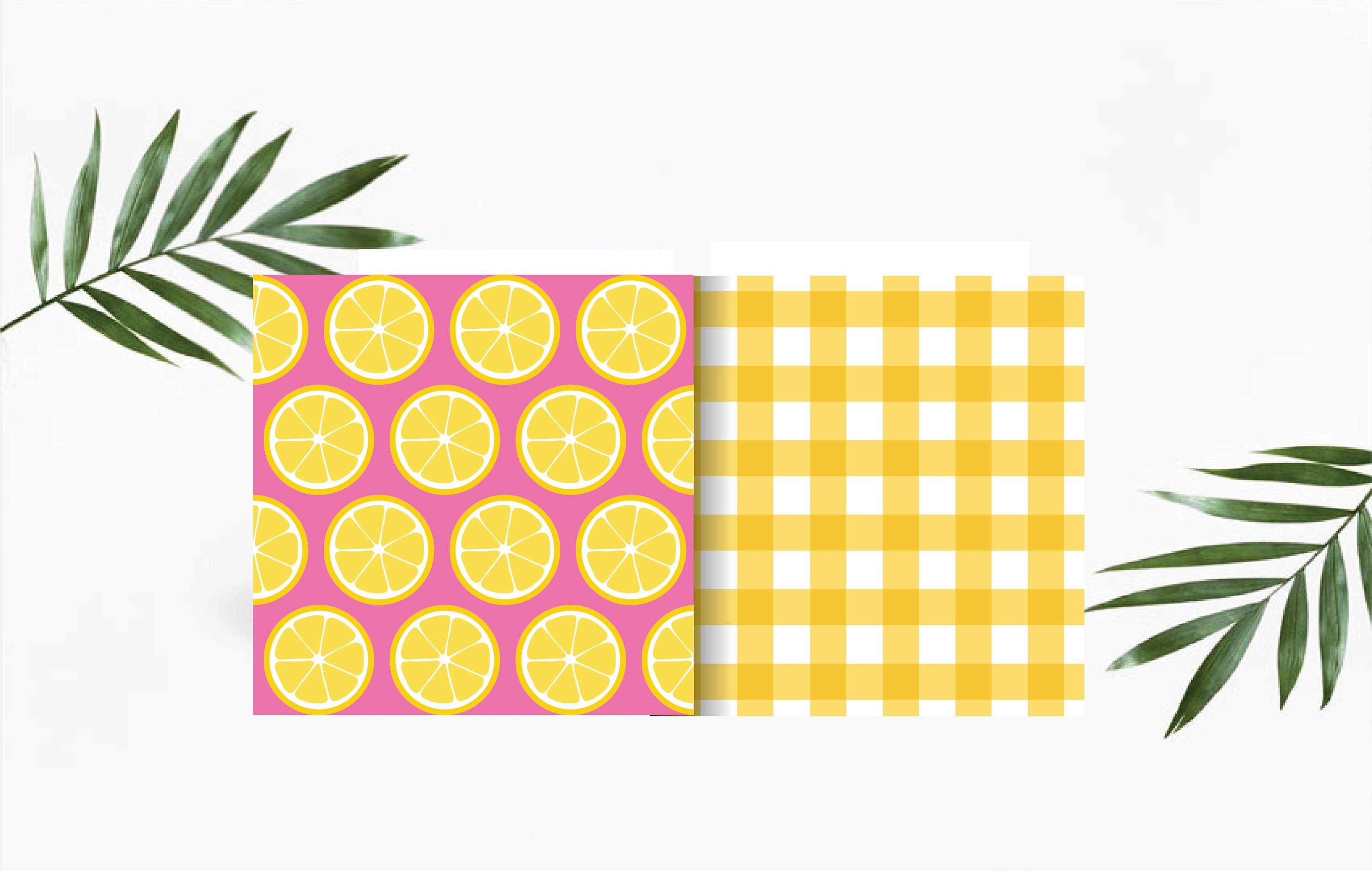 Pink Lemonade Digital Paper, Lemonade Pattern, Summer Citrus Paper ...