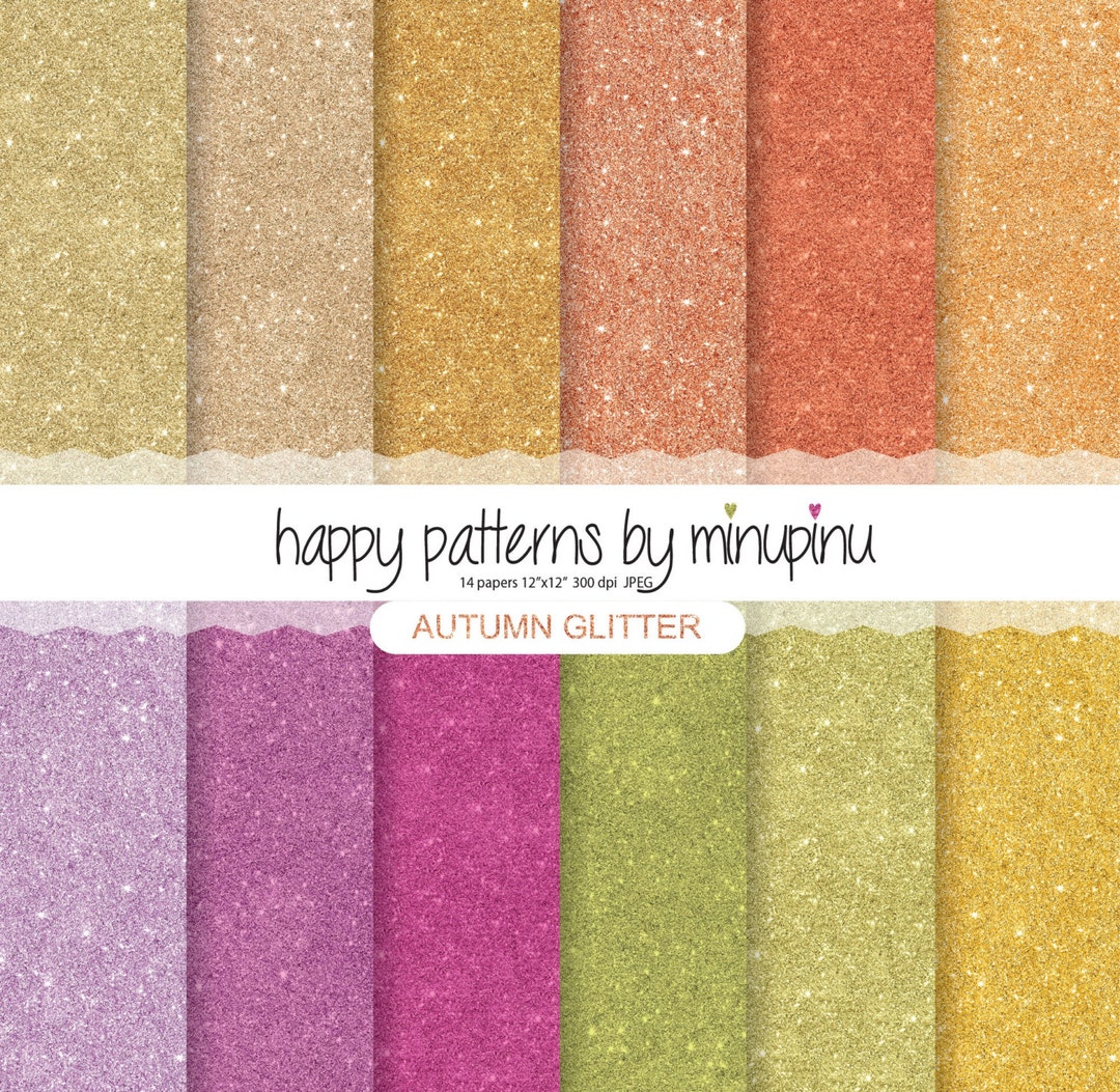 Autumn Glitter Background, Fall Digital Paper, Digital Glitter ...