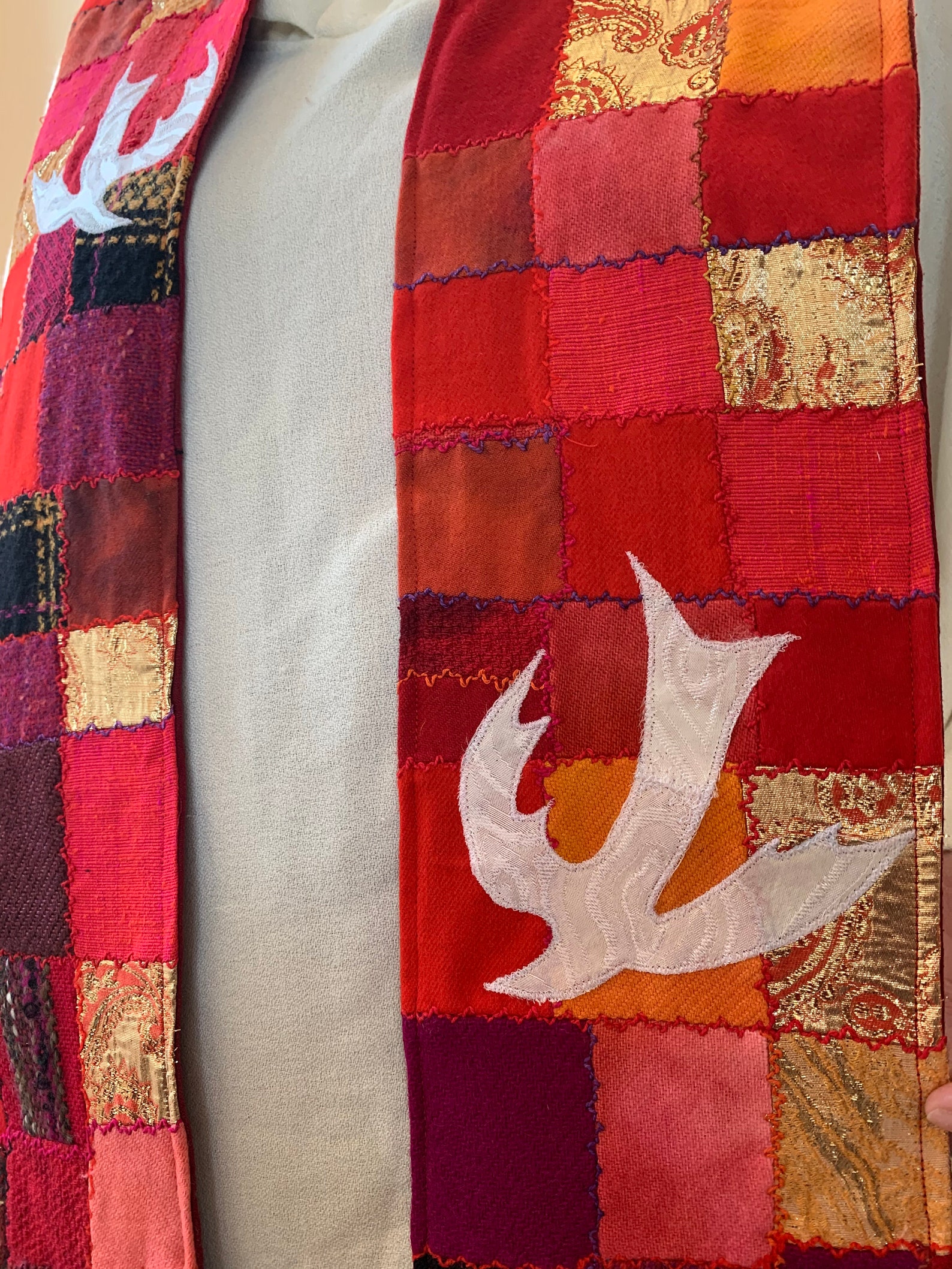 Pentacost for Clergy Church Liturgical Reversible Red Holy Spirit ...