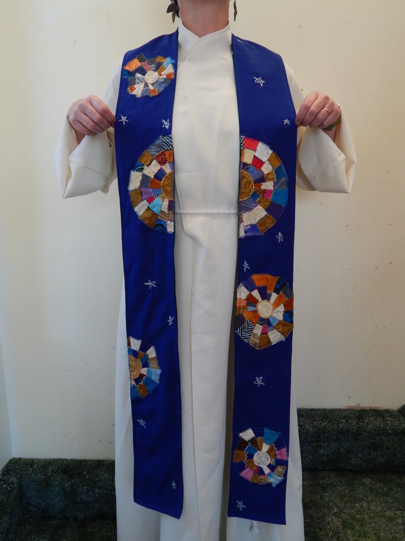 Blue Stole for Clergy Church Liturgical Christmas Epiphany Advent Green ...