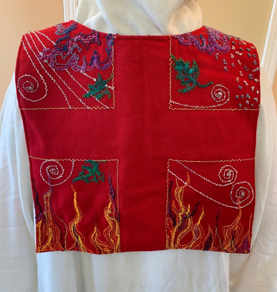 Pentacost for Clergy Church Liturgical Reversible Red Holy Spirit ...