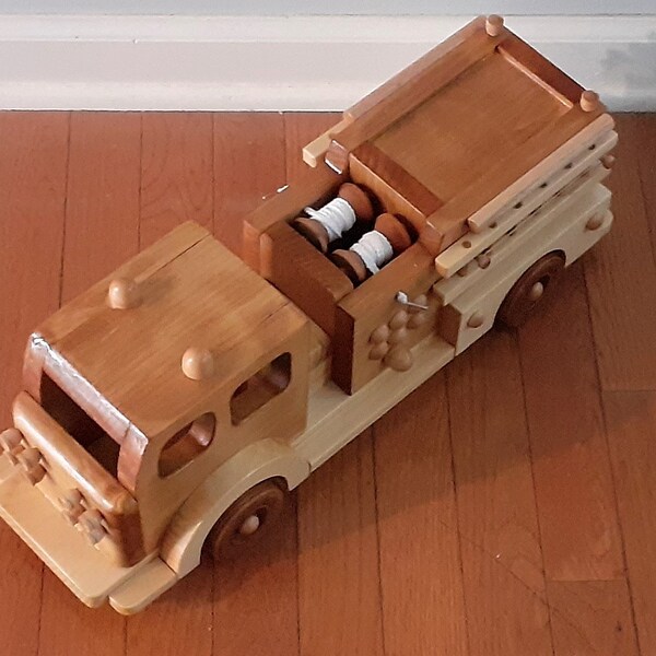 Wood Toy Fire Truck - Etsy
