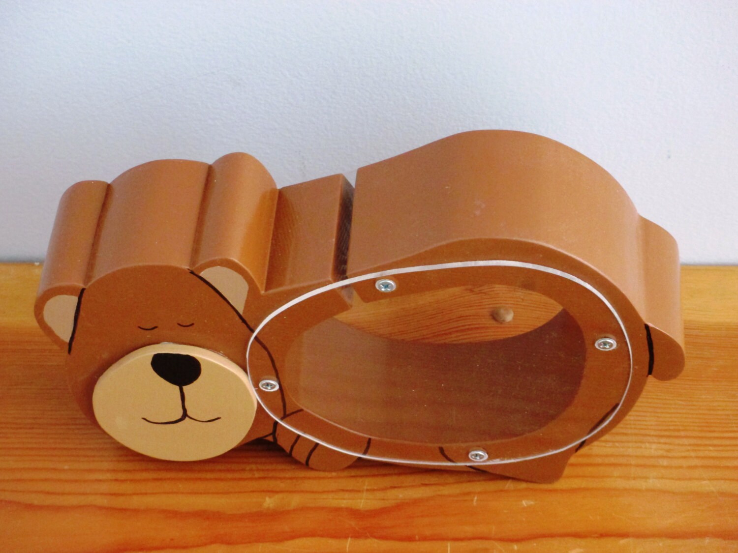 Wood Bear Bank/child's Gift | Etsy