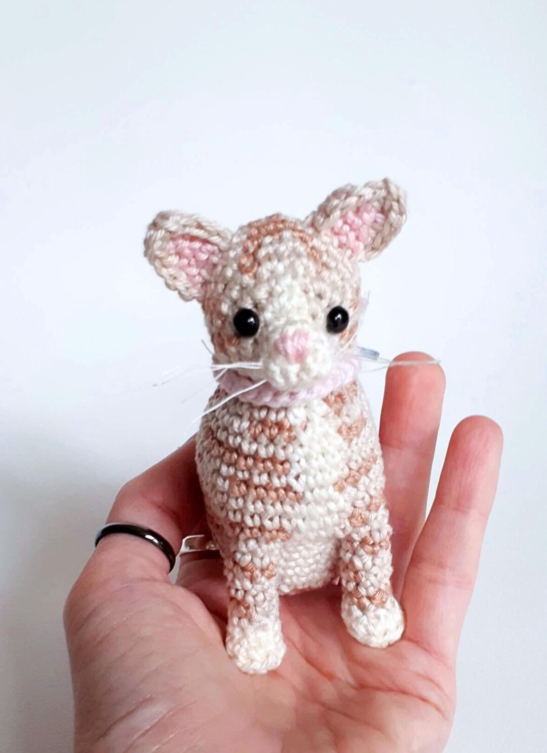 Figurina Di Peluche Di Gatto Fatta a Mano All'uncinetto, Regalo Ricordo ...