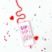 Printable Sip Sip Hooray Valentine Silly Straw Valentine | Etsy