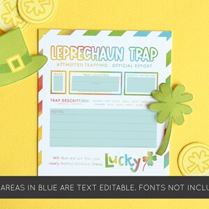 Leprechaun Letter Printable - Leprechaun Trap Note - St Patricks Day ...