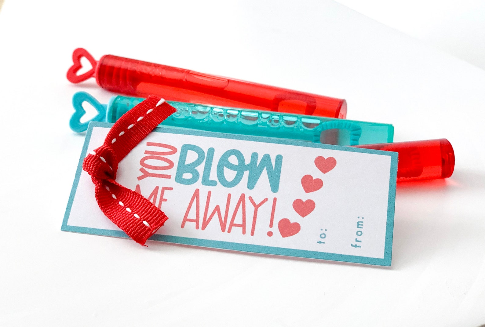 Bubbles Valentine Tag Printable - Non Food Valentines - You Blow Me ...