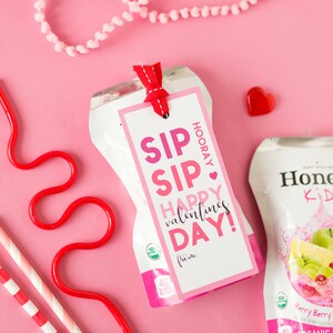 Printable Sip Sip Hooray Valentine - Silly Straw Valentine Card Instant ...