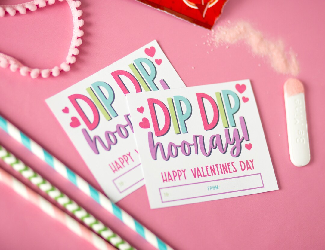 Dip Candy Wrapper Valentine Printable Fun Instant Download Valentines ...