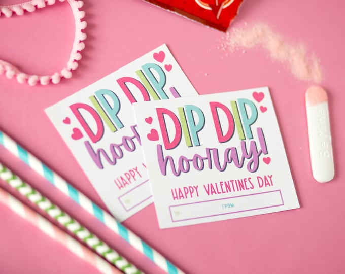 Dip Candy Wrapper Valentine Printable Fun Instant Download Valentines ...