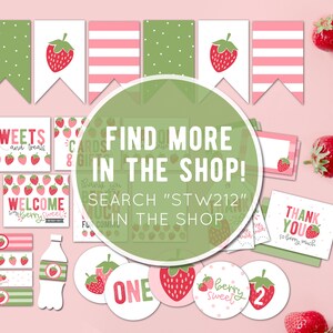 Thank You Berry Much Printable Tag - Strawberry Birthday Party Favor ...