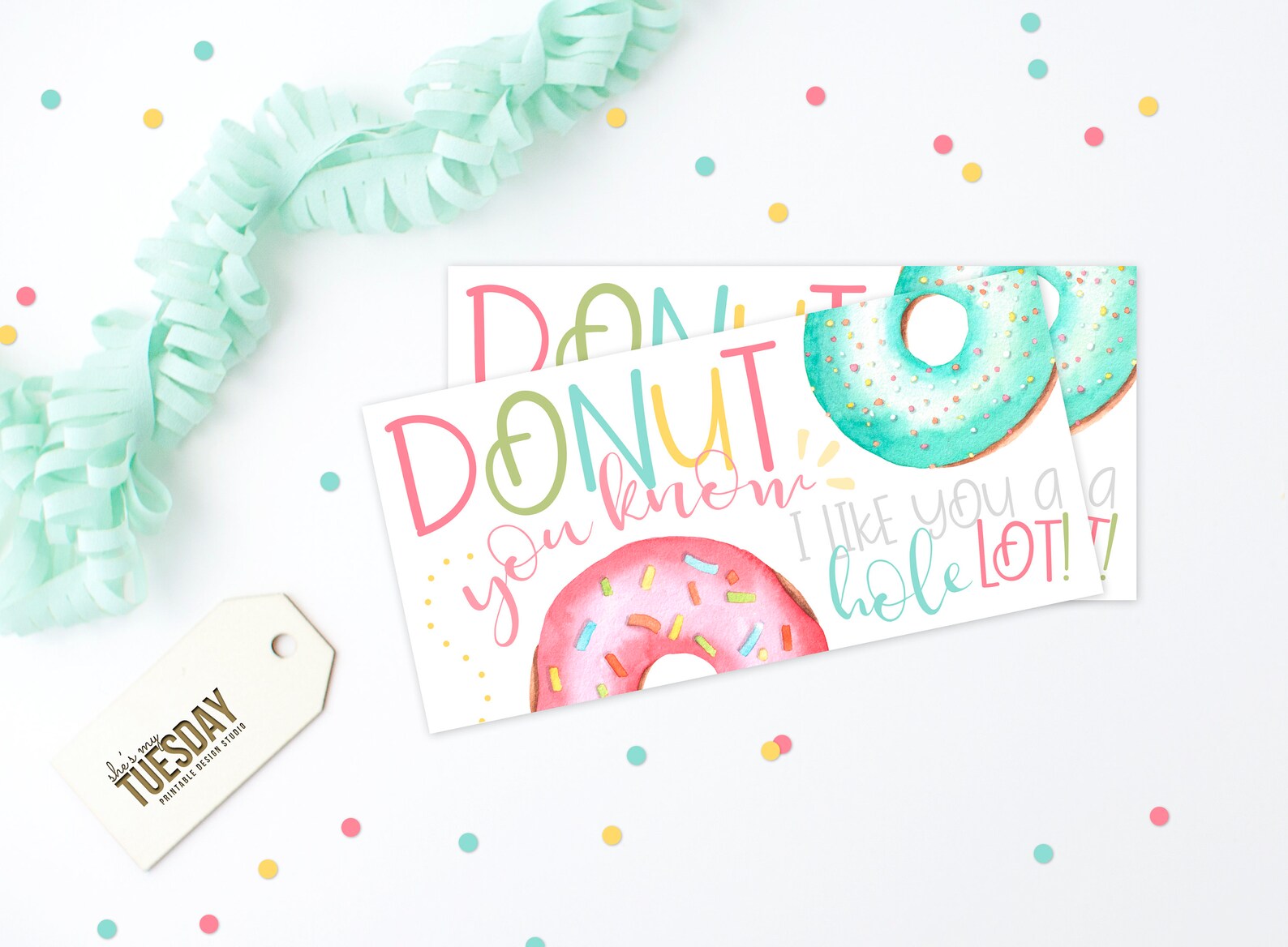 Printable Donut Valentine Tag Printable Donut You Know I | Etsy