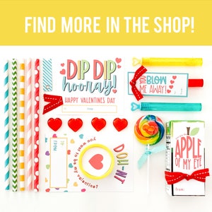 Dipping Candy Valentine Card Printable - Fun Rainbow Classroom ...