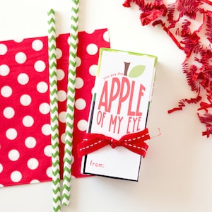 Valentines for Students From Teachers Valentines for Kids Apple Juice ...