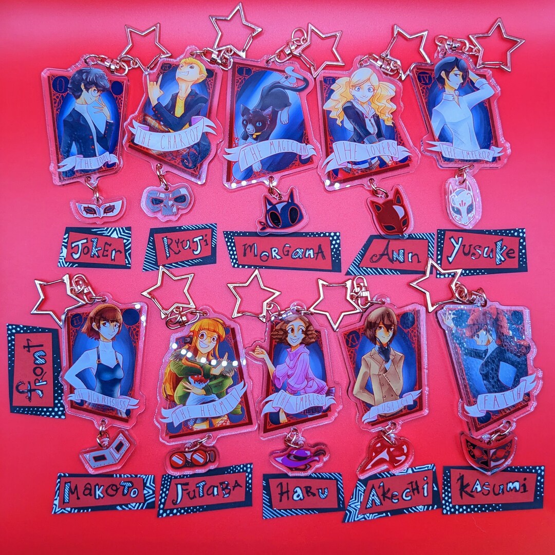 P5 Phantom Thieves Keychain Charms - Etsy