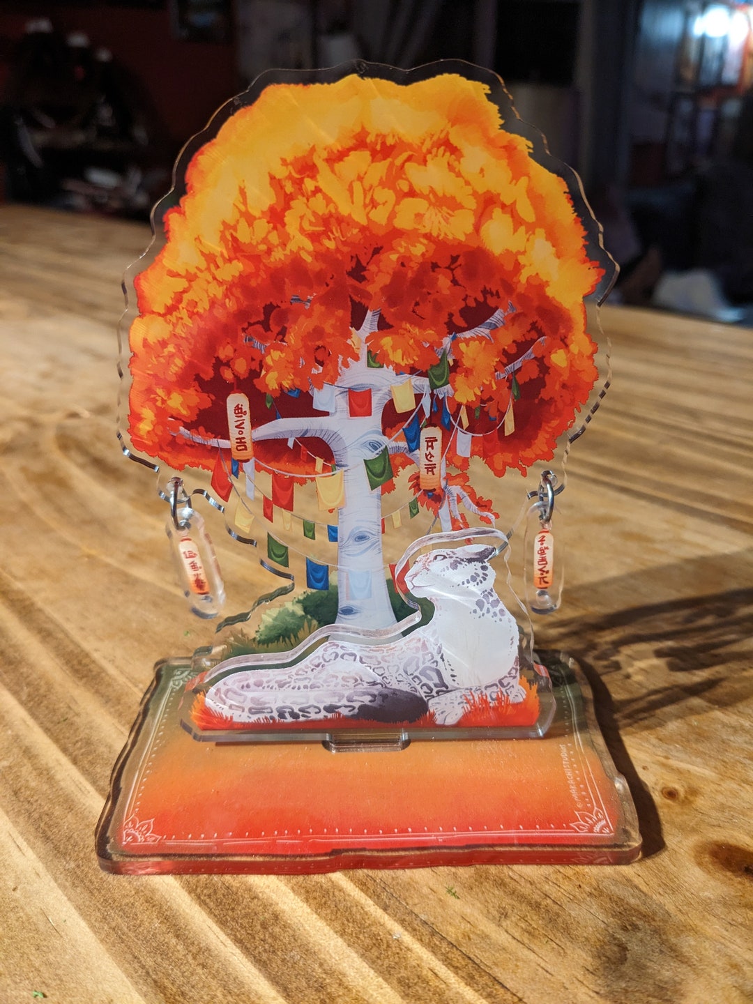 Grave Tree Snow Leopard Acrylic Standee - Etsy