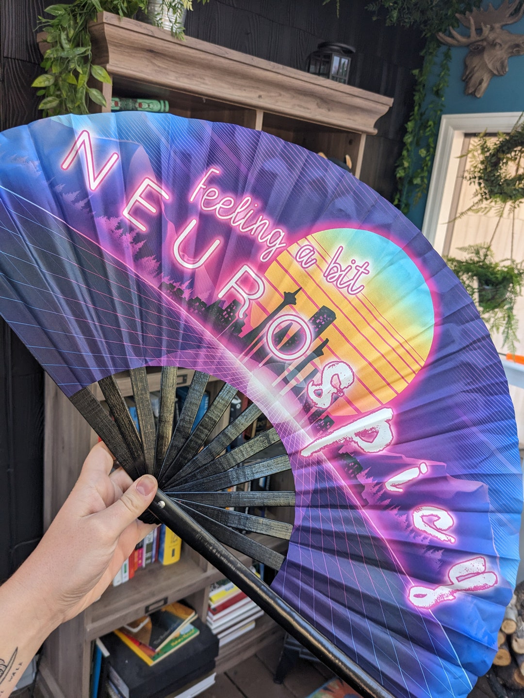 Feeling A Bit Neurospicy Bamboo Clacker Fan - Etsy
