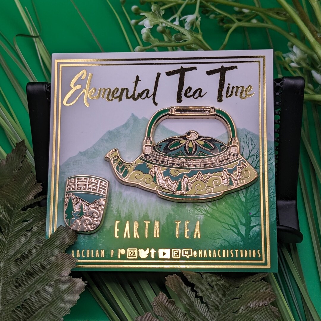 Earth Teapot and Teacup Enamel Pins - Etsy