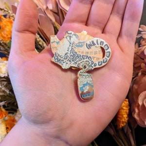 Snow Leopard Teapot and Teacup Enamel Pins - Etsy
