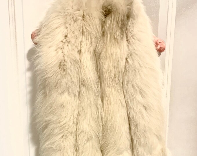 Vintage Fluffy Blonde Fox Fur Stole White Fox Fur Scarf by Gross Furs ...