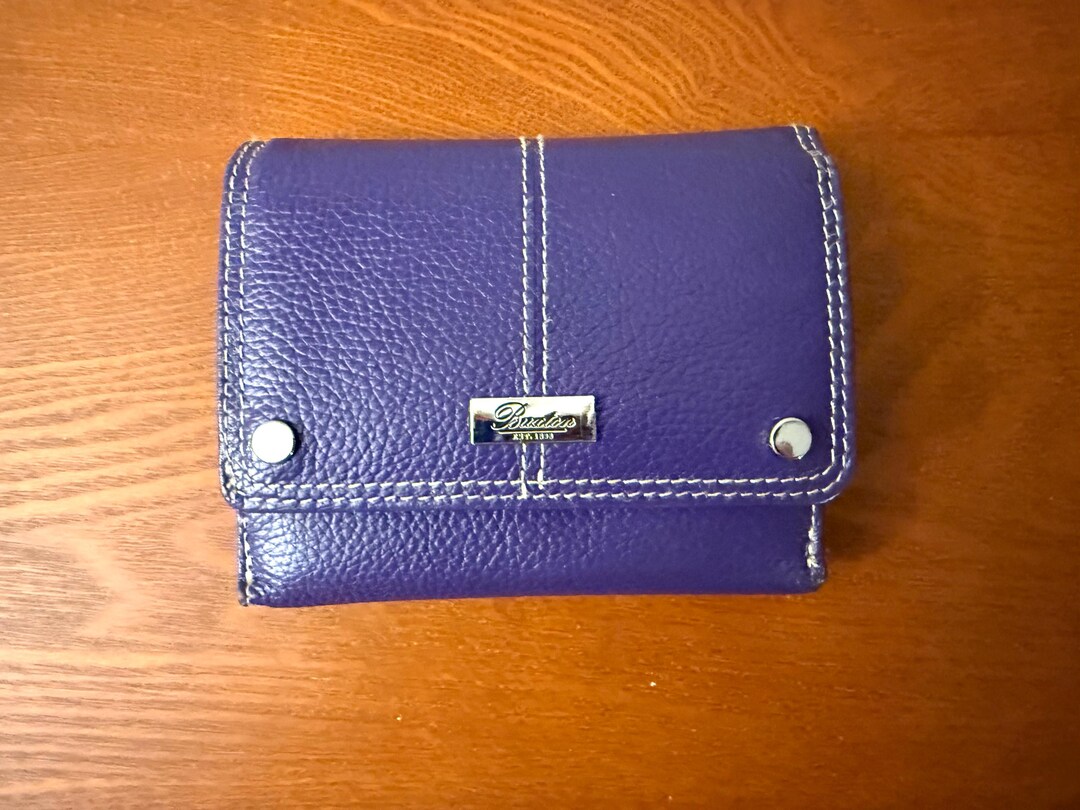 Purple Buxton Leather Wallet Billfold - Etsy