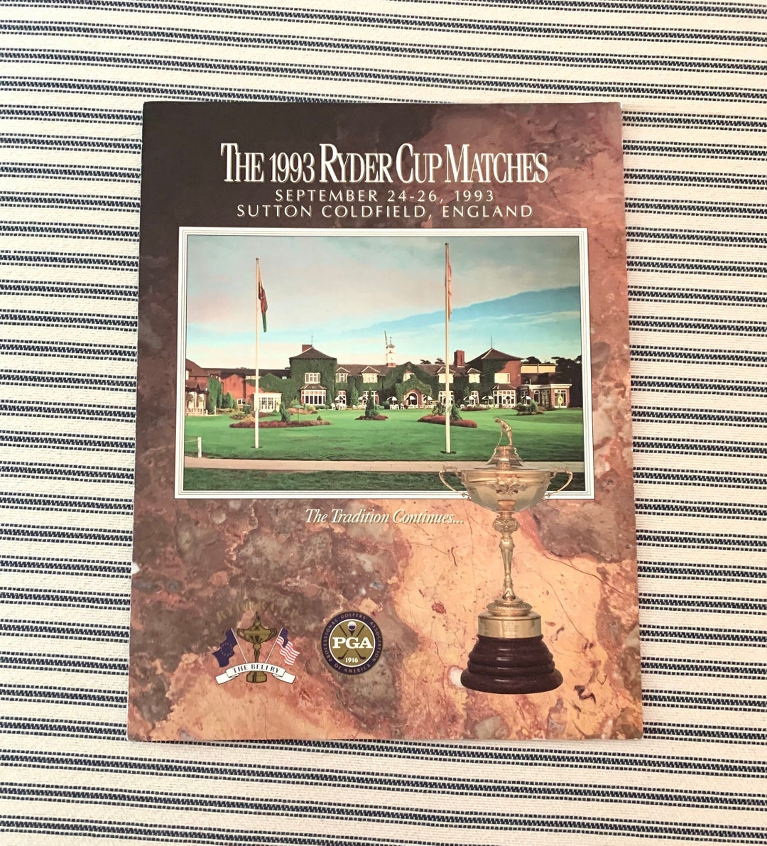 Vintage 1993 Ryder Cup Advertising Pamphlet Sutton Coldfield England - Etsy