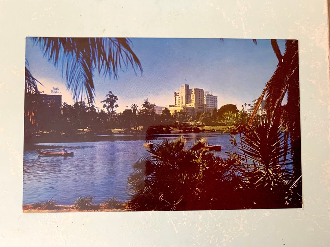 Vintage Postcard Los Angeles CA Mac Arthur Park Wilshire Blvd - Etsy