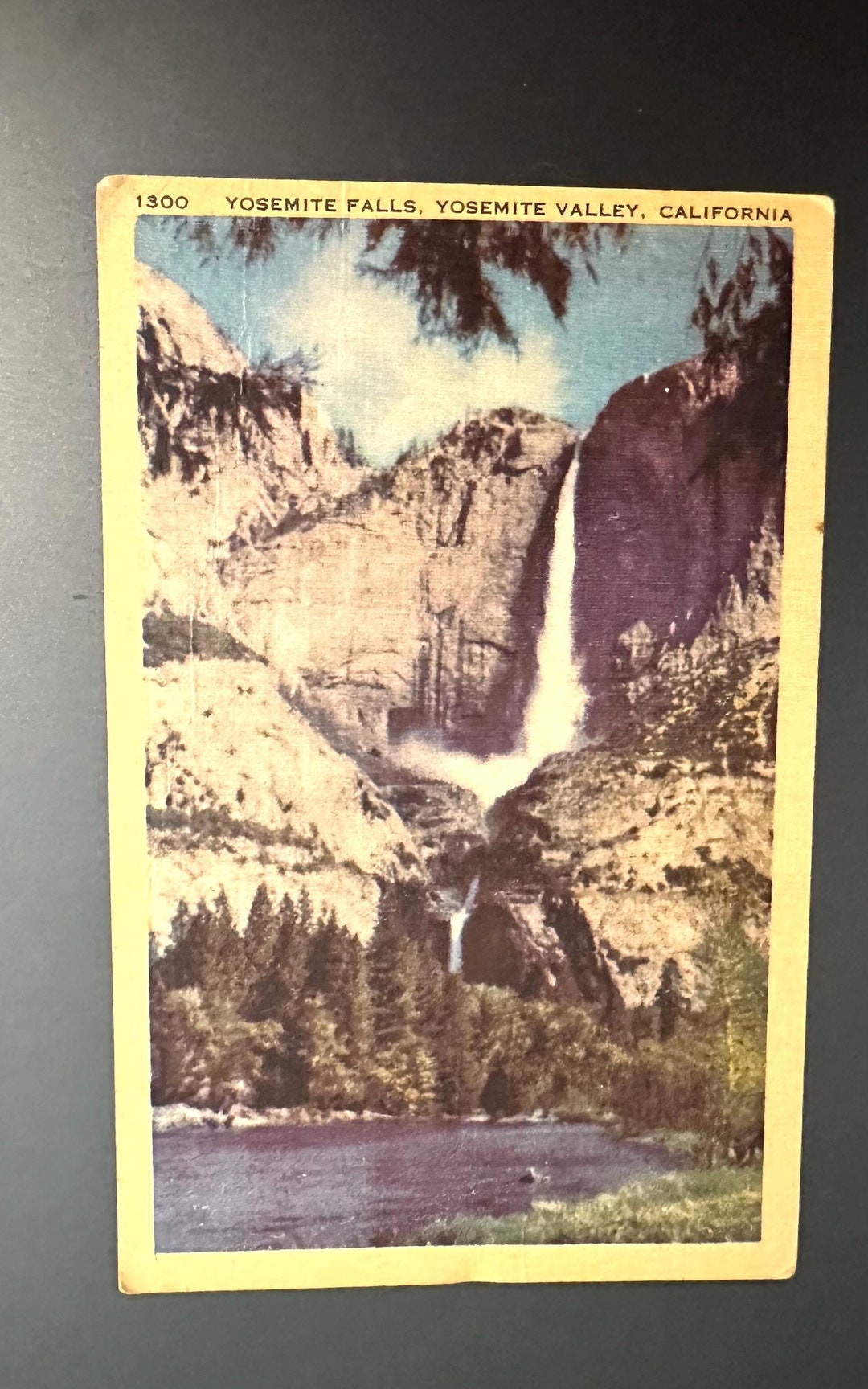 Vintage CA Postcard Yosemite Falls Yosemite Valley - Etsy