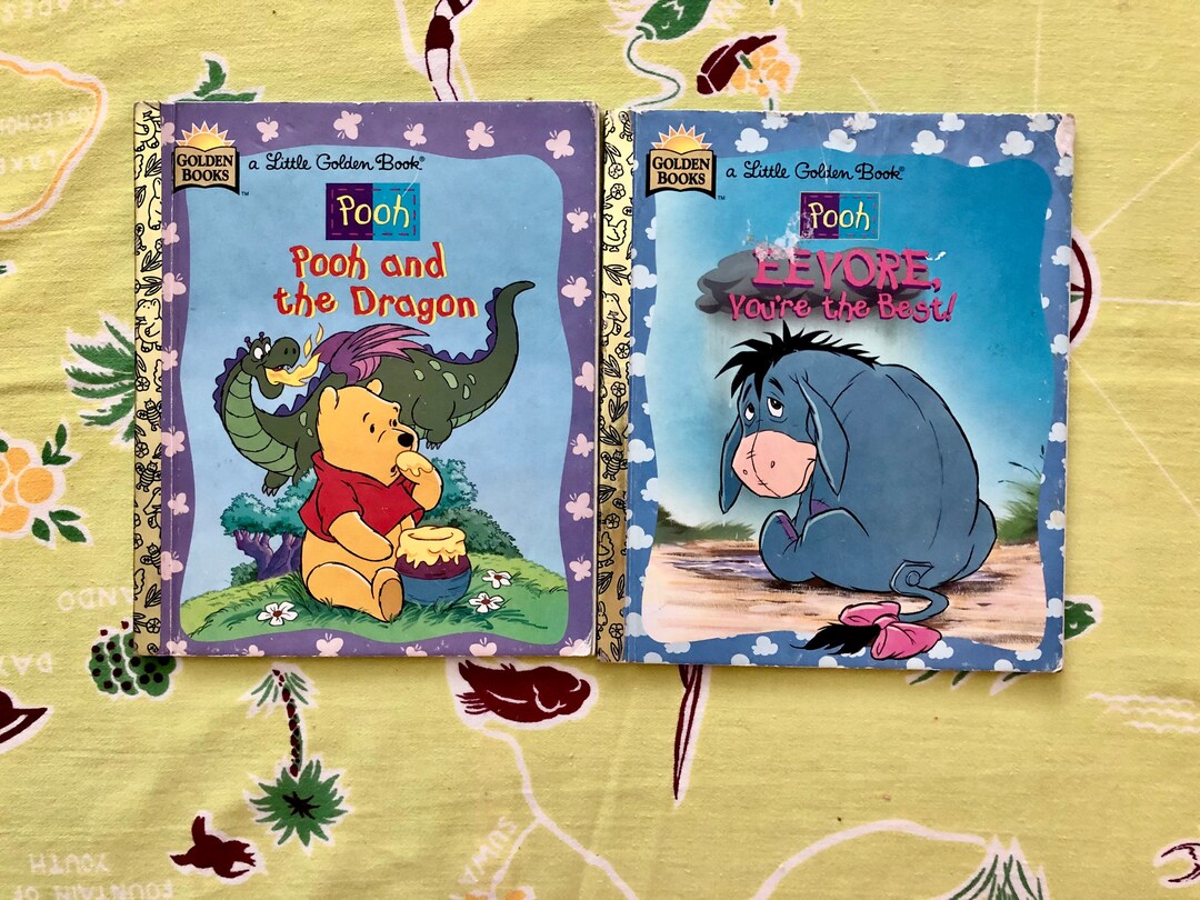 Vintage Little Golden Book Lot of 2 Pooh and the Dragon 1st Ed and Eeyore You're the Best - Etsy