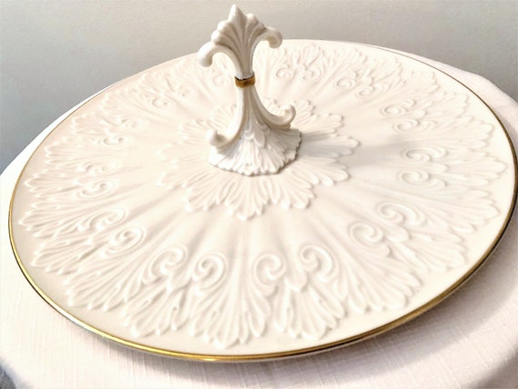Vintage Lenox Platter With Handle 24 K Gold Trim Embossed - Etsy
