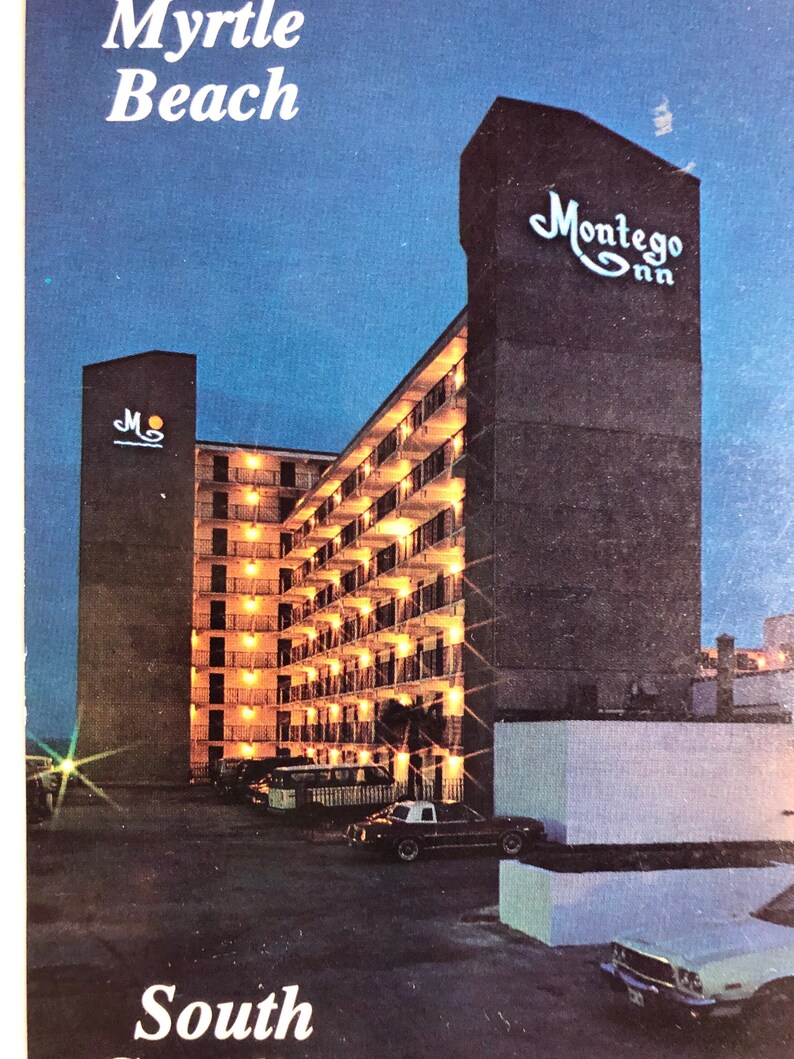 Vintage Postcard Myrtle Beach S C Hotel Montego Inn South | Etsy