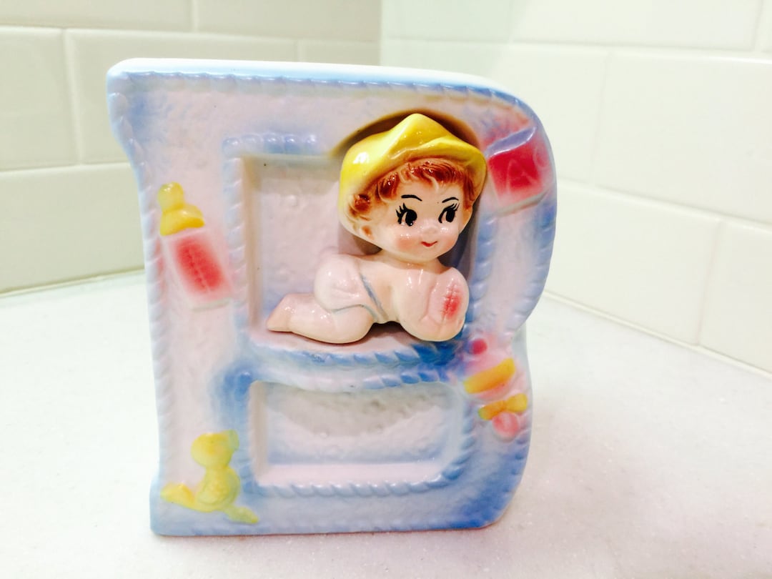 Vintage Baby Planter New Baby Boy Vase New Baby Gift New Mother Gift ...