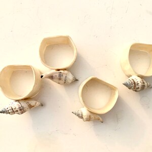 Vintage Shell Napkin Rings Set of 4 Napkin Holders Seashell - Etsy