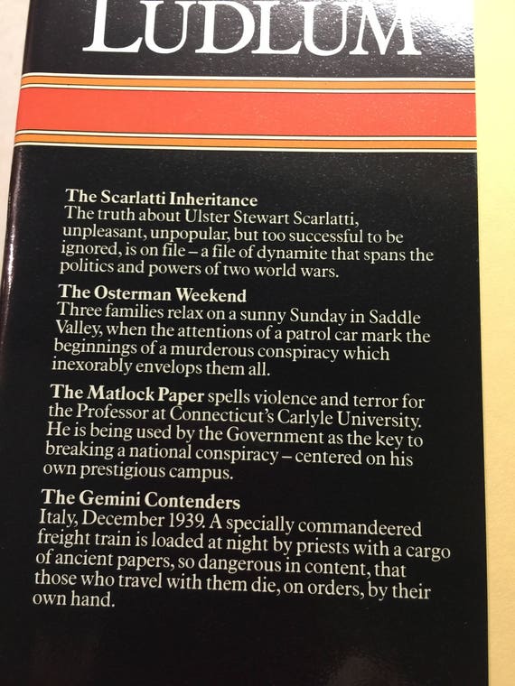 Vintage Robert Ludlum Book Unabridged Four Complete Novels Spy | Etsy