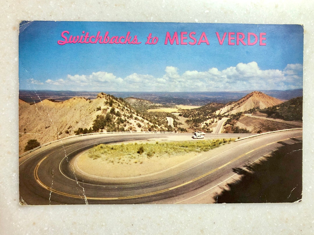 Vintage Postcard Switchbacks to Mesa Verde National Park Colorado 1968 ...