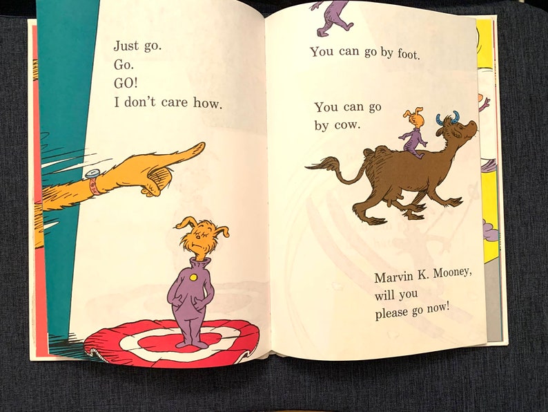 Marvin K Mooney Will You Please Go Now by Dr. Seuss 1972 - Etsy