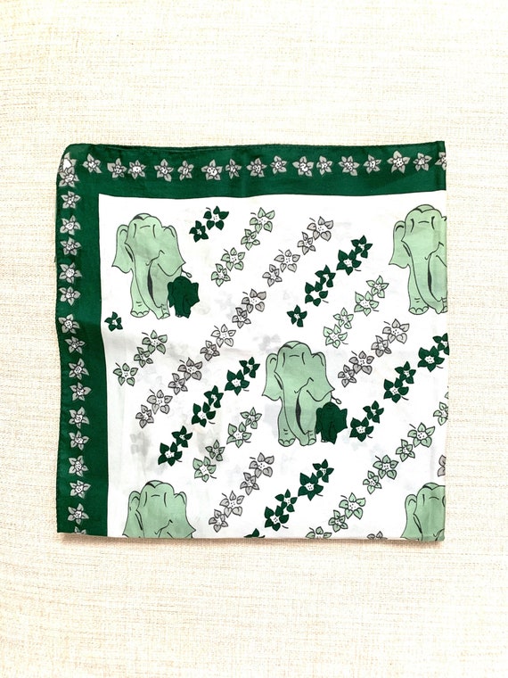 Elephant print square scarf - Gem