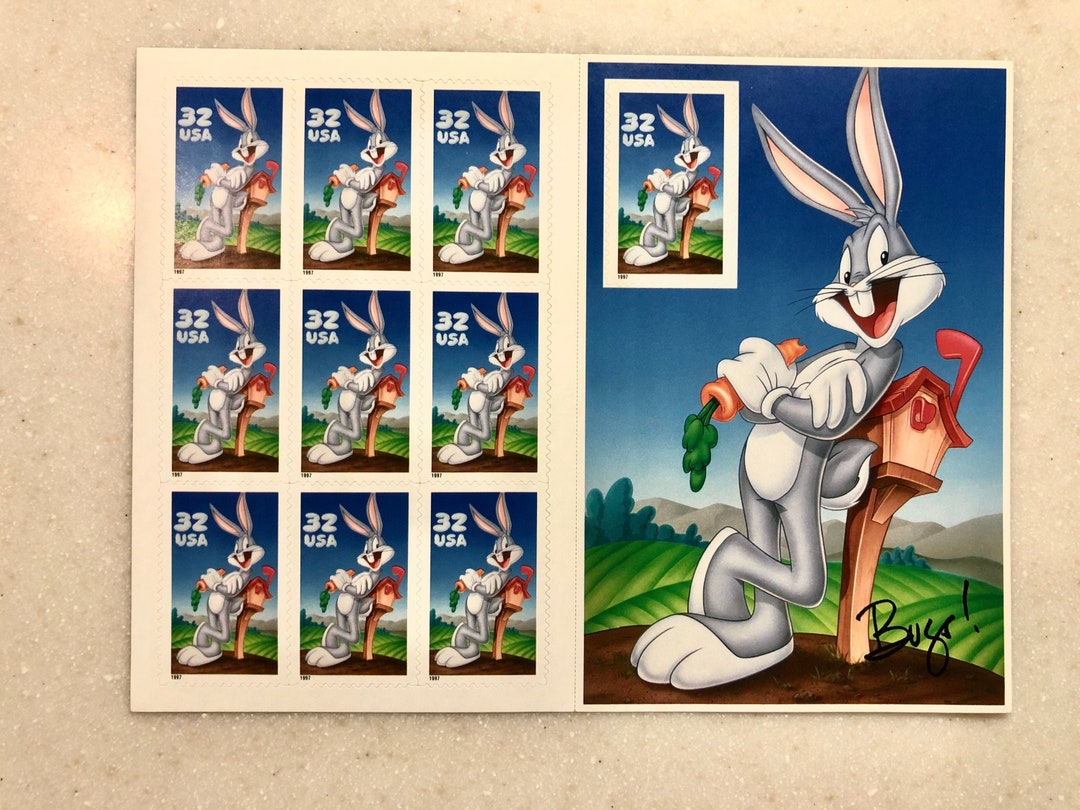 Vintage Bugs Bunny Full Sheet of 10 Stamps Unused 32 Cent U.S. Postage ...